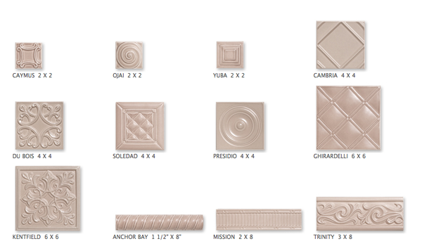 Carved-Designs | Tile and countertops | Santa Rosa Tile Supply, Inc.